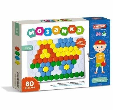 Развивающие игры для детей Мозаика для самых маленьких 80 фишек Stellar 01009