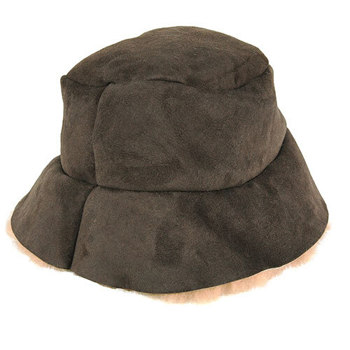 Меховая шапка для бани "Панама" (овчина) (коричневый)