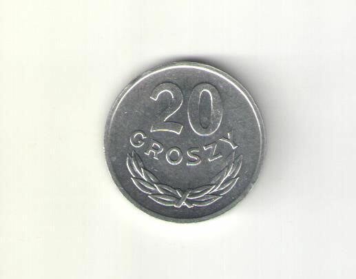 Монета Польша 20 грошей 1985