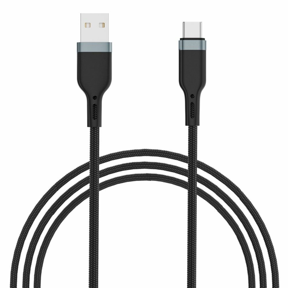 Кабель для зарядки WIWU Wi-C019 Platinum Serie USB to Type-C 3A, 1.2 метра - черный