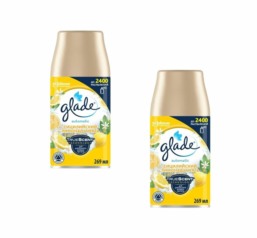 Glade Запасной баллон сицилийский лимонад и мята 269мл ,2 уп