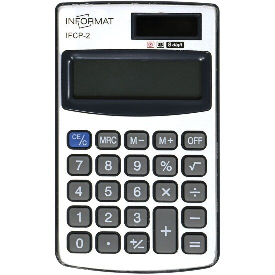 Калькулятор Informat IFCP-2 8 разр. карманный серебристый/черный