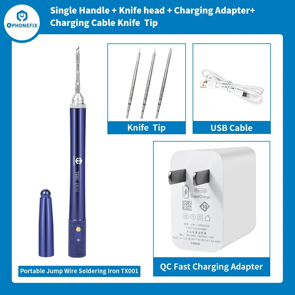 Портативный электрический паяльник USB Soldering Iron Set Package C