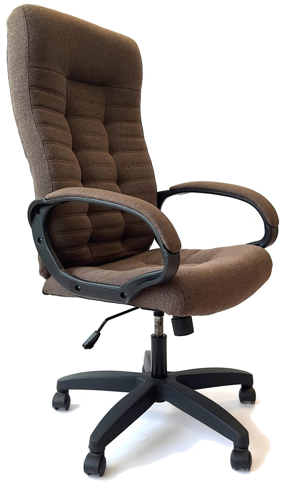 Кресло офисное компьютерное StylChairs Атлант Ультра Софт, обивка ткань, цвет коричневый