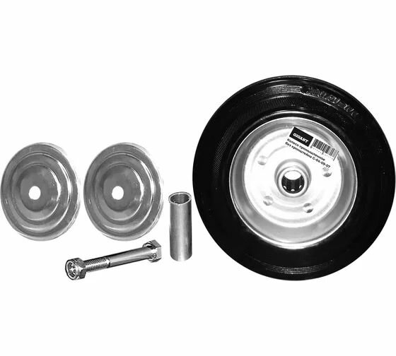 Колесо для тележки промышленное без кронштейна 200мм резина/сталь Gigant G-04-09-07