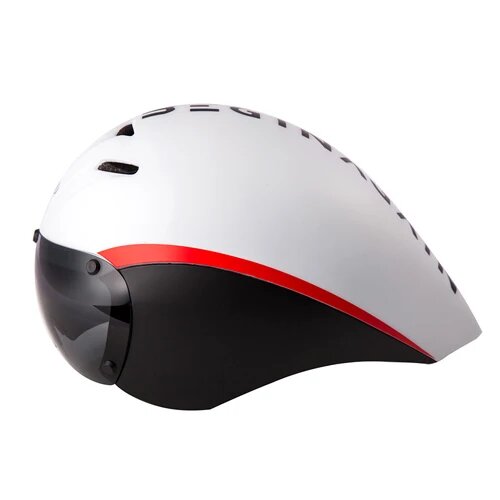 WAGGON Триатлонный велосипедный шлем Aero TT серый/белый white helmet