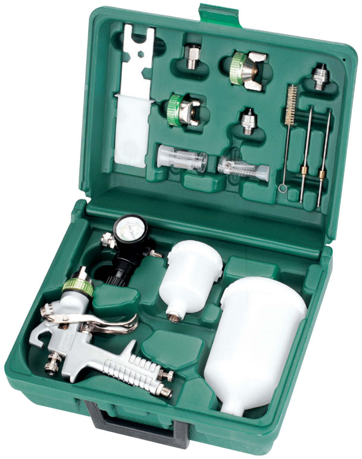 Набор пистолет покрасочный "Краскопульт" JA-HVLP-1080G с аксессуарами, 16 предметов, JA-HVLP-1080GK, Jonnesway