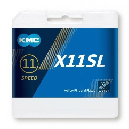 Цепь KMC X11SL GOLD 11скоростей 118 звеньев, покрытие Ti-N, облегченная с замком (BX11SLT18)