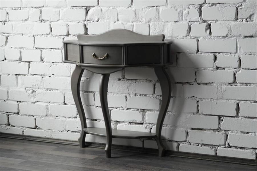 Стол-консоль Джульетта Вис Red Black серый, дерево, оригинальная столешница, ножки