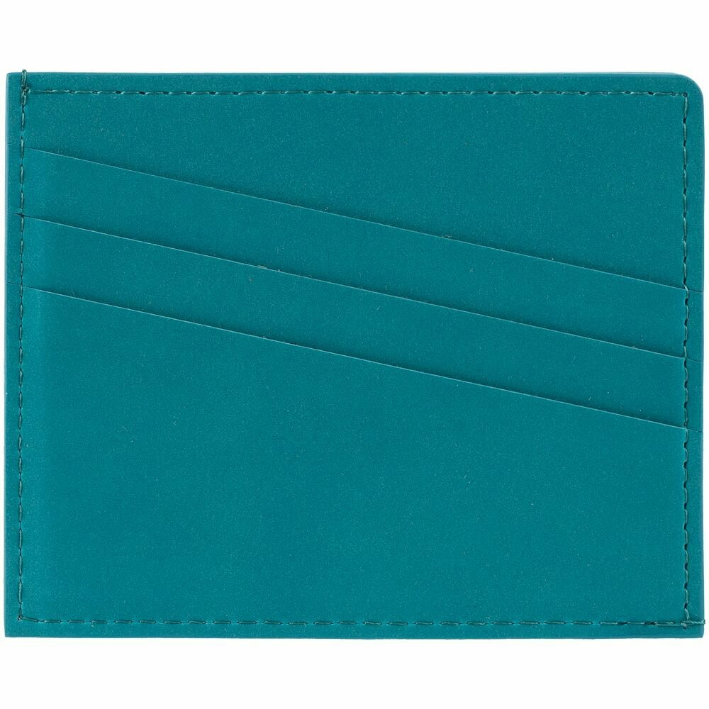 Чехол для карточек Nubuk, бирюзовый, 10х8 см, искусственная кожа, картон