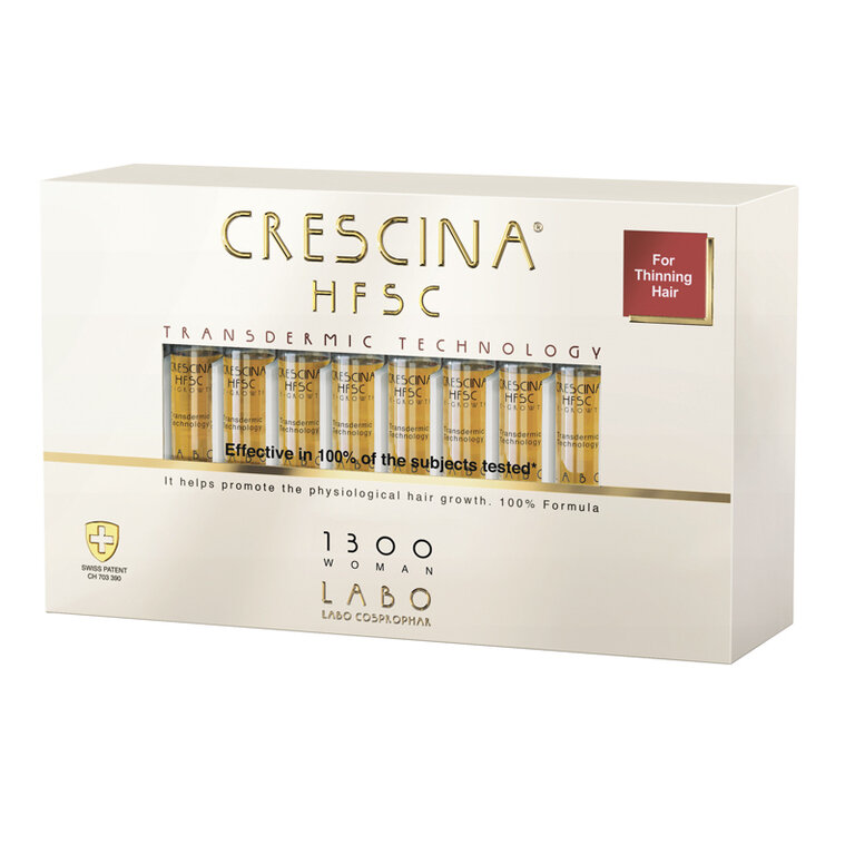 Crescina Re-Growth HFSC 100% Лосьон для стимуляции роста волос для женщин 1300 20 амп