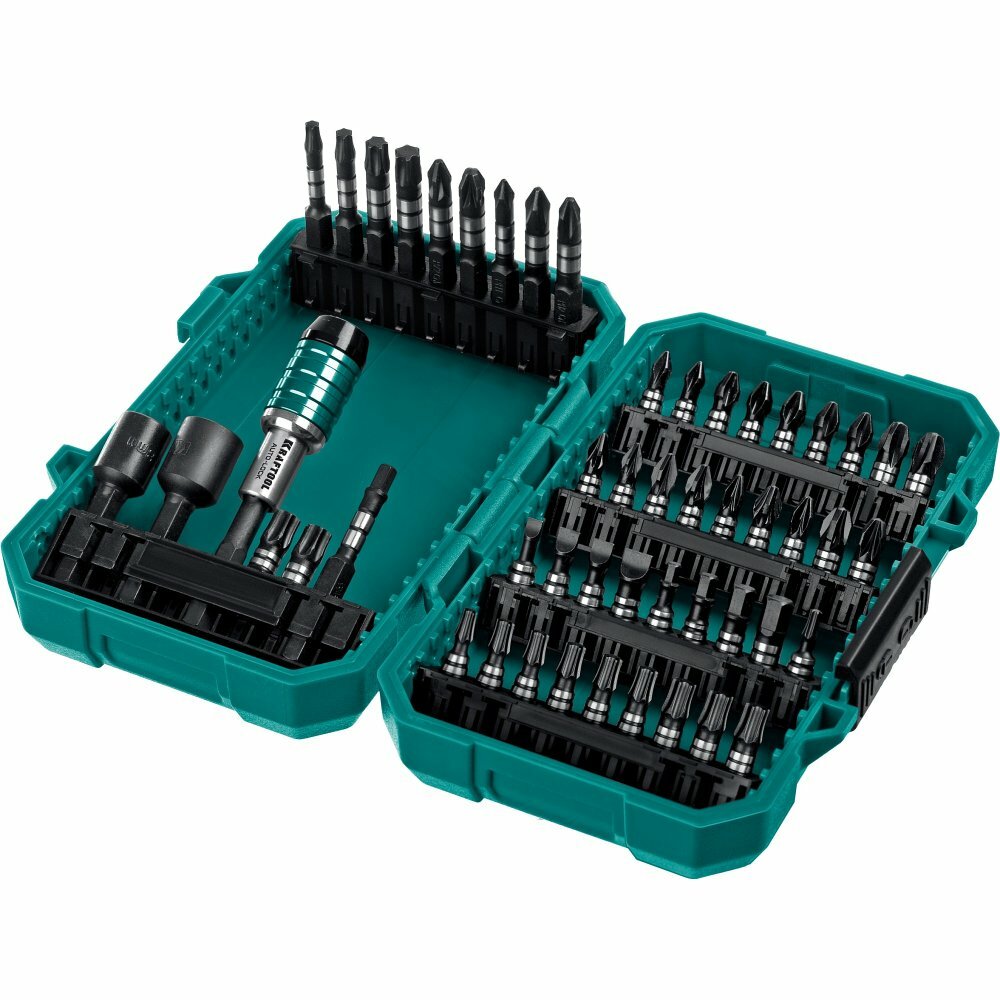 Набор бит Kraftool Impact-51, ударный, 26066-H51, пластик, кейс, 51шт, зеленый