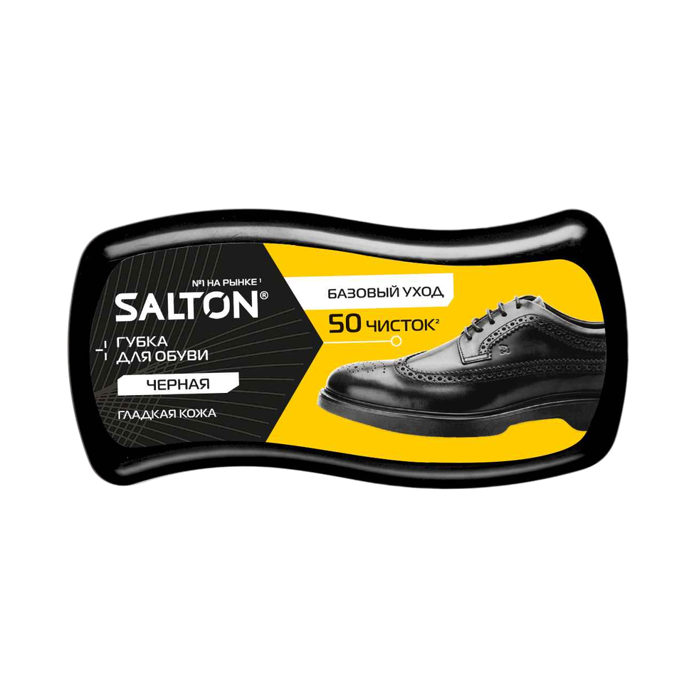 Губка для обуви SALTON для гладкой кожи Черная волна