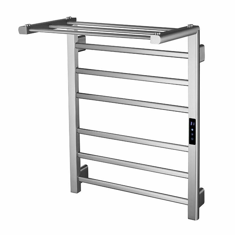 Полотенцесушитель Электрический, с термостатическим нагревателем с цифровым дисплеем, выключатель защиты от утечки, водонепроницаемая, сатин