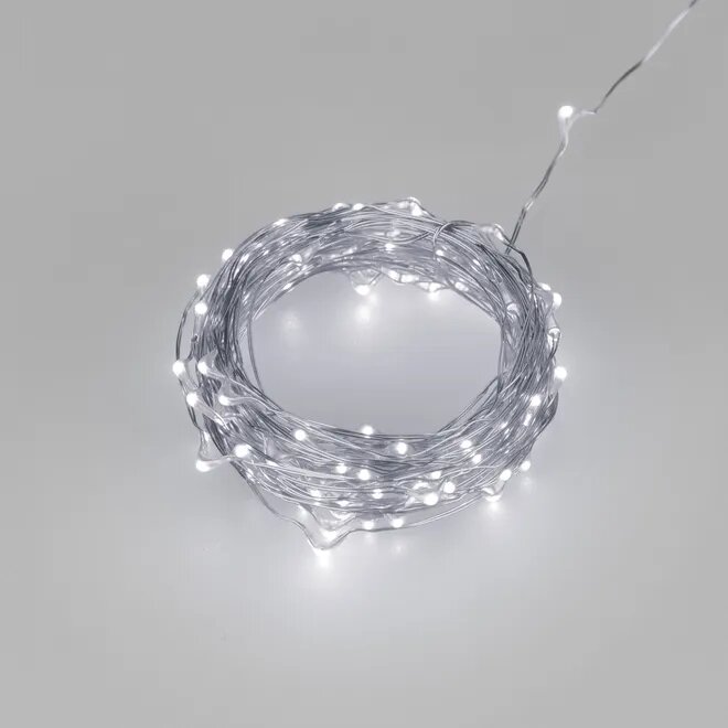 Гирлянда нить на батарейках роса Белый 048709 ARD-DEW-HOME-10000-CLEAR-100LED-LIVE White6000 (5V, USB, ПДУ)