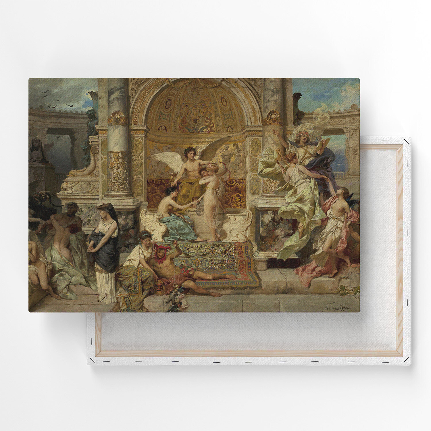 Картина на холсте, репродукция / Генрих Семирадский - Дизайн занавеса для театра / Размер 30 x 40 см