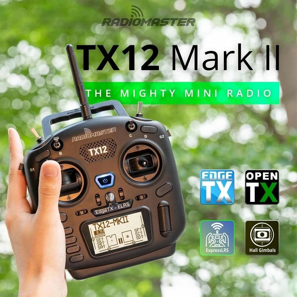 Радиопередатчик Radio Master TX12 MK II ELRS M2 left hand, aппаратура управления fpv