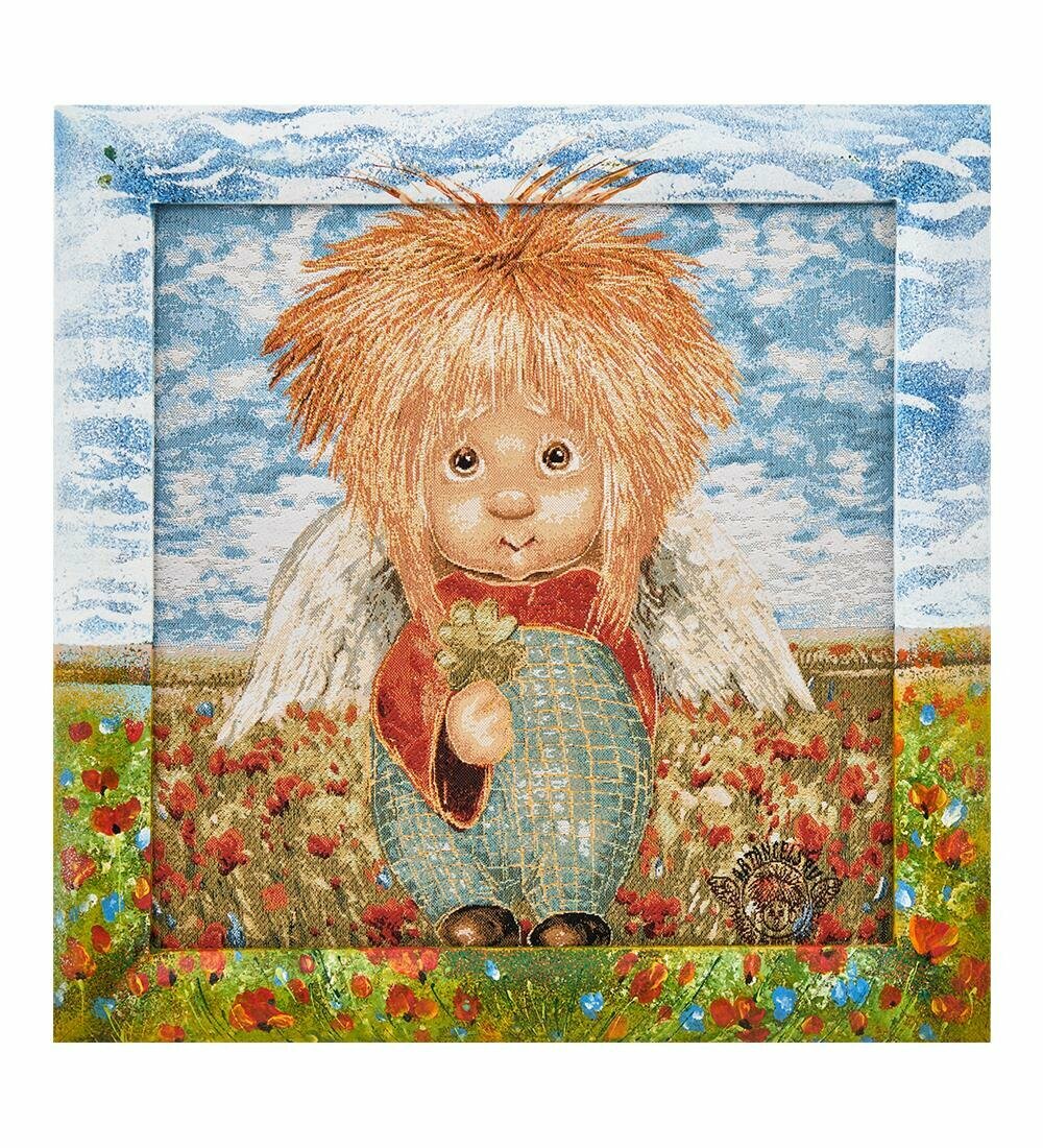 Гобелен в расписной раме "Ангел удачи" 30х30 A2187461 Artangels, Гобелен, дерево