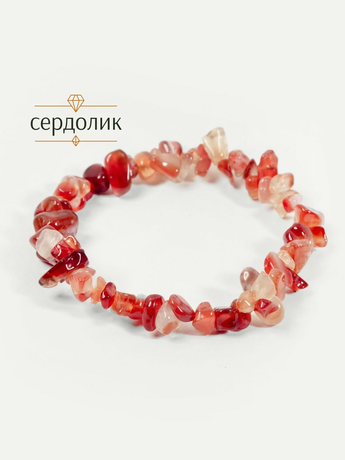 Браслет-манжета, сердолик