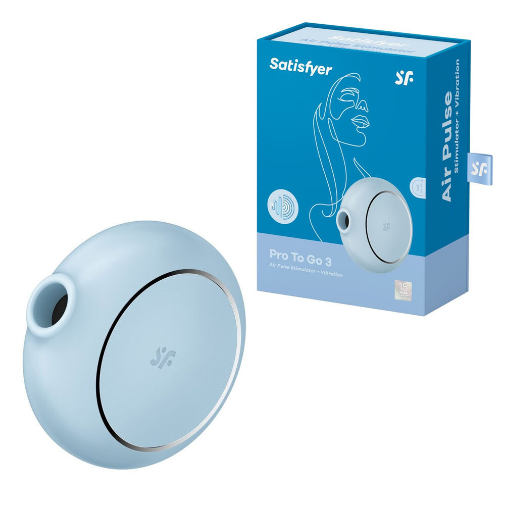 Вакуумно-волновой стимулятор «Satisfyer Pro To Go 3», голубой