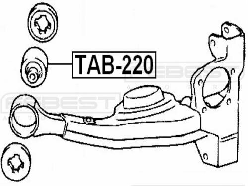 Сайлентблок задней балки Febest TAB-220