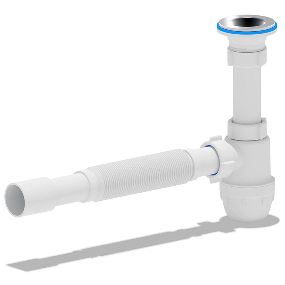 Сифон для раковины АНИ Плаcт 1 1/4х32 мм с гофротрубой 32 х 32/40 мм