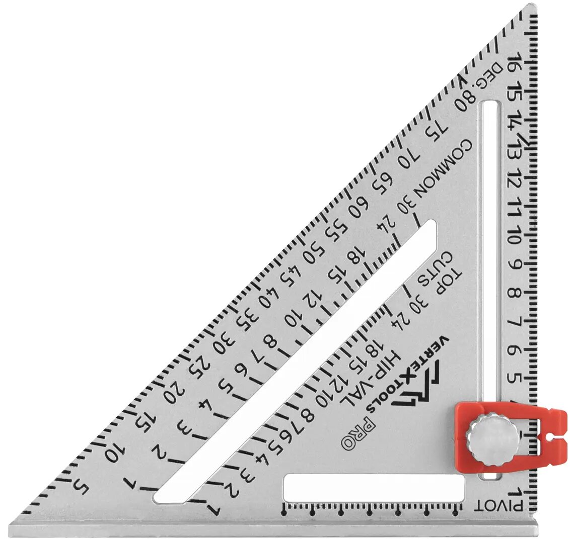 Угольник многофункциональный 5в1 Vertextools 3046-3, 180 мм