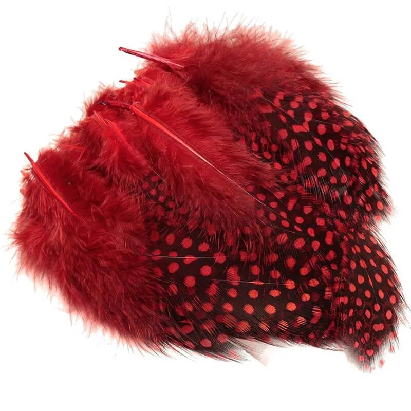 Натуральные окрашенные перья фазана WyFeay 2-4 дюйма Красный, 20 Pcs, Red