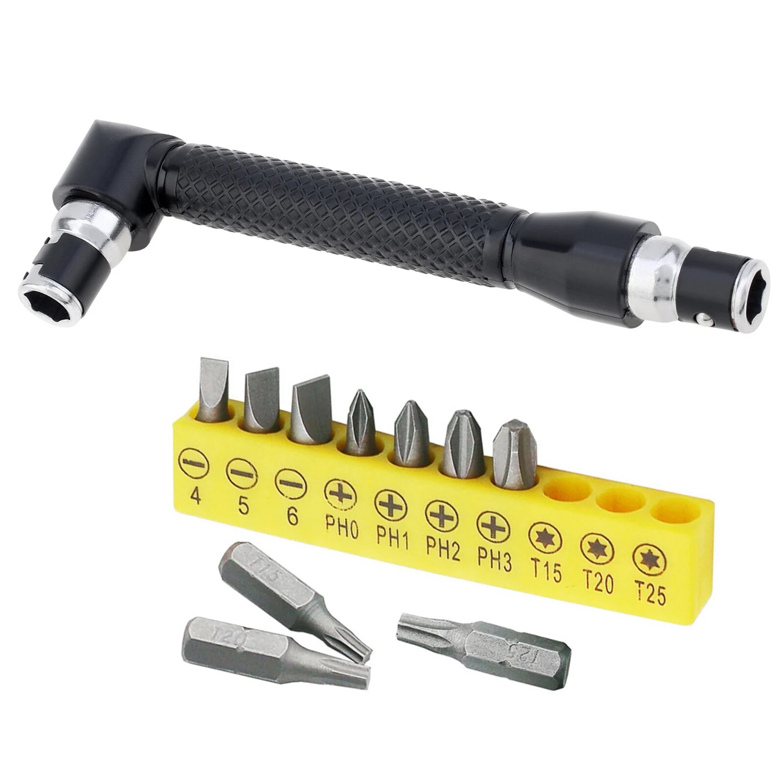 Набор мини-гаечных ключей 6,35 мм 1/4 шестигранный торцевой ключ Г-образный двойной головной ключ с 10 насадками для отвертки ручной инструмент