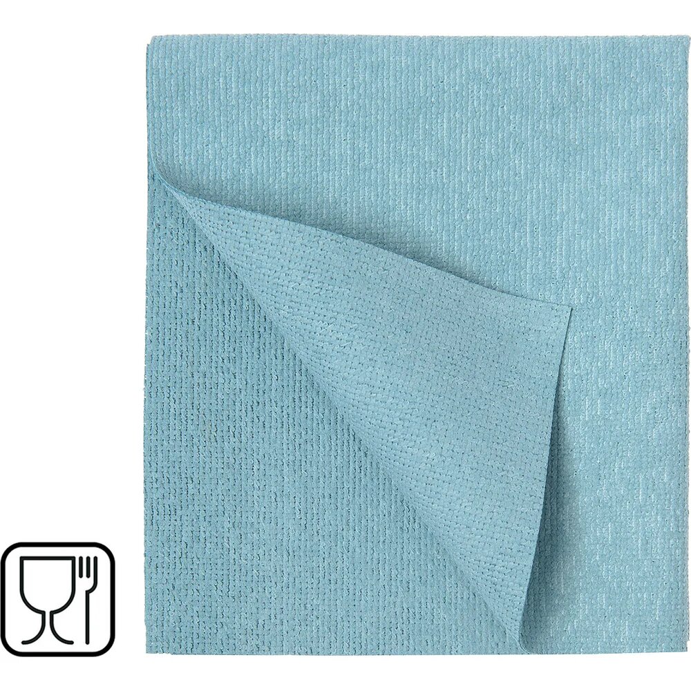 Салфетка HQ Profiline, 35 х 40 см, для стекла, микроволоконная ПУ, синяя, 73612