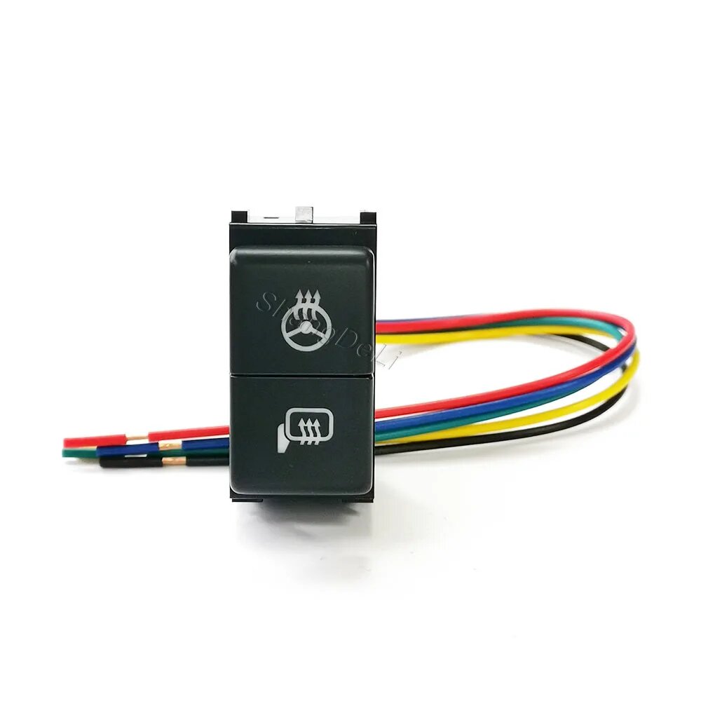 Автомобильный светодиодный двойной переключатель на руле, кнопка переключателя подогрева зеркала для Nissan Tiida Qhashqai X-TRAIL Patrol Y62 2008-2014