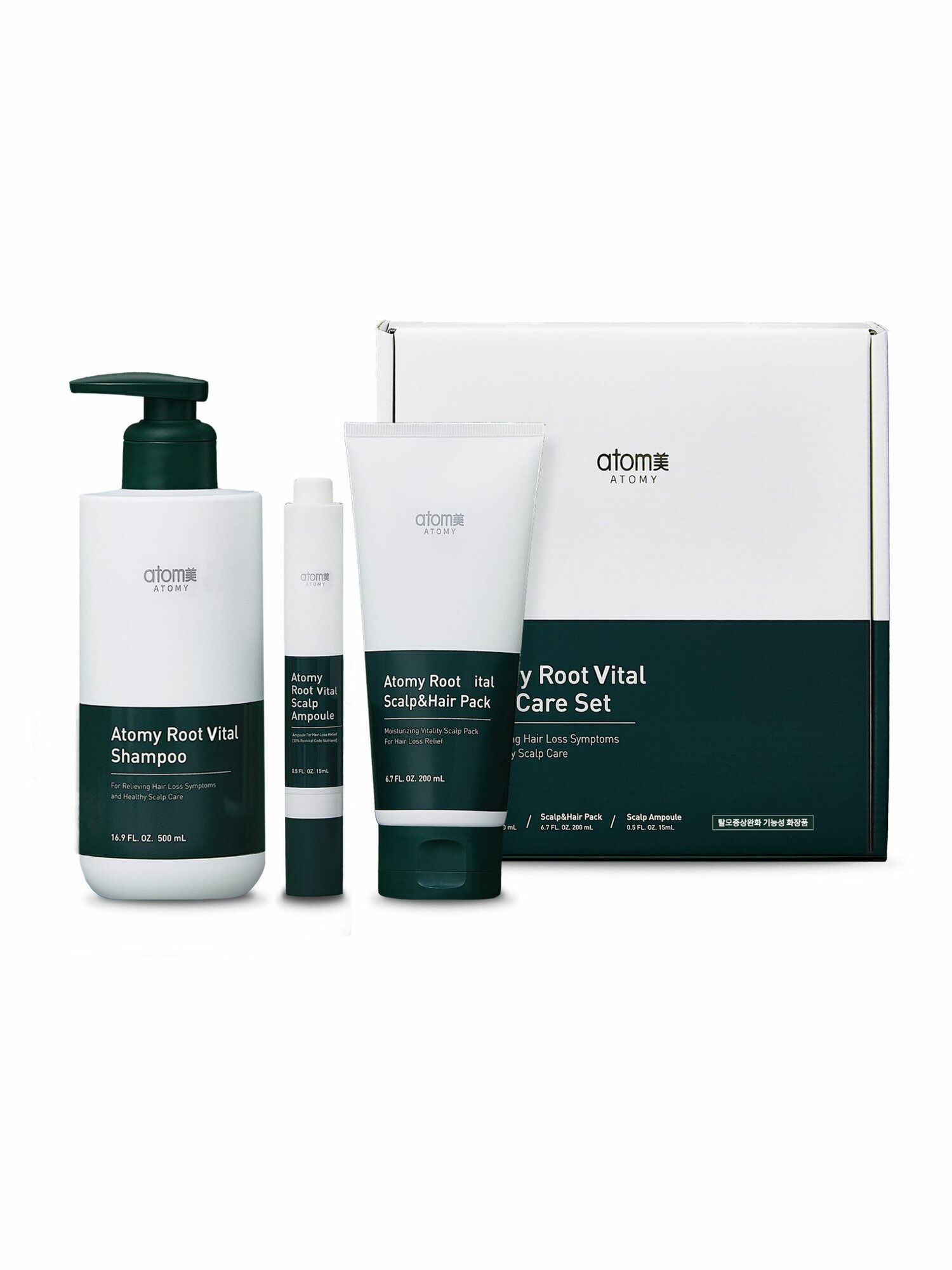 Atomy root vital hair set рут витал шампунь, маска, ампула
