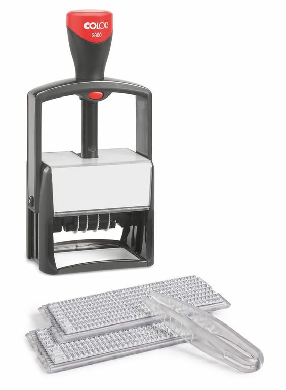 Датер самонаборный металл. 10 строк, 2кассы