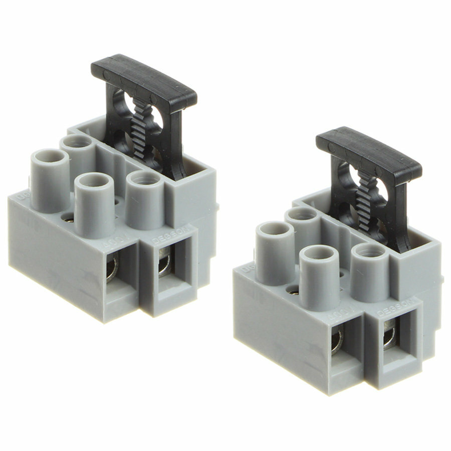 Клеммник Degson DG801-02P-11-00A(H) (упаковка 2шт) с держателем предохранителя на 2 контакта
