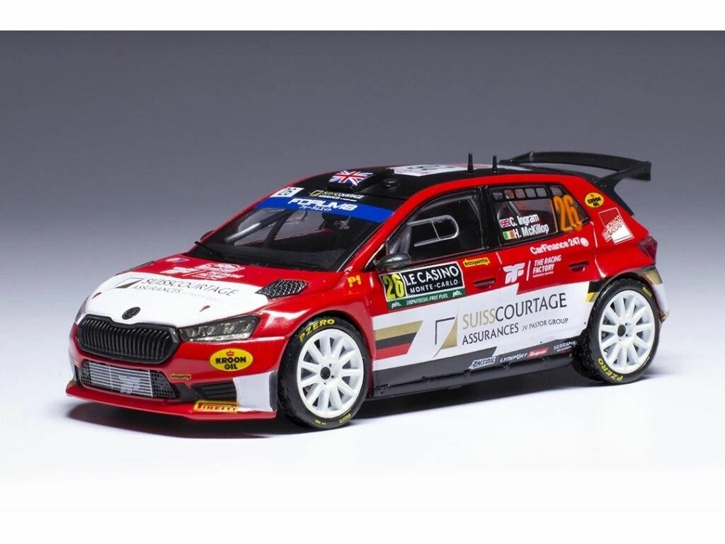 SKODA Fabia RS Rally2 #26 "Racing Factory" Ingram/McKillop Rally Monte Carlo 2024, масштабная модель автомобиля коллекционная