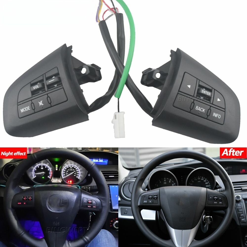 Для Mazda 3 BL 2010 CX-5 CX5 CX-7 CX7 2011-2015 автомобильный руль кнопка телефон аудио регулятор громкости переключатели