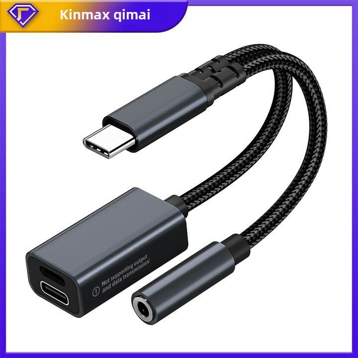 Адаптер для наушников AI01, Type-C, 3.5 мм, OTG, черный