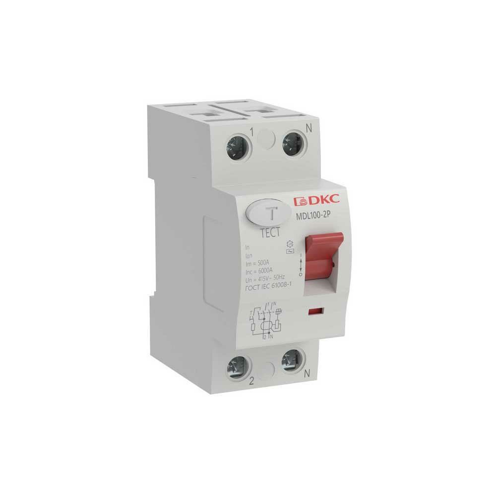 DKC YON max Устройство защитного отключения УЗО ВДТ MAX MDL100, 2P, 100mA, 40A, тип АС