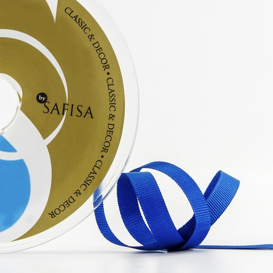 Лента репсовая SAFISA, 10 мм, 25 м, цвет 13 синий