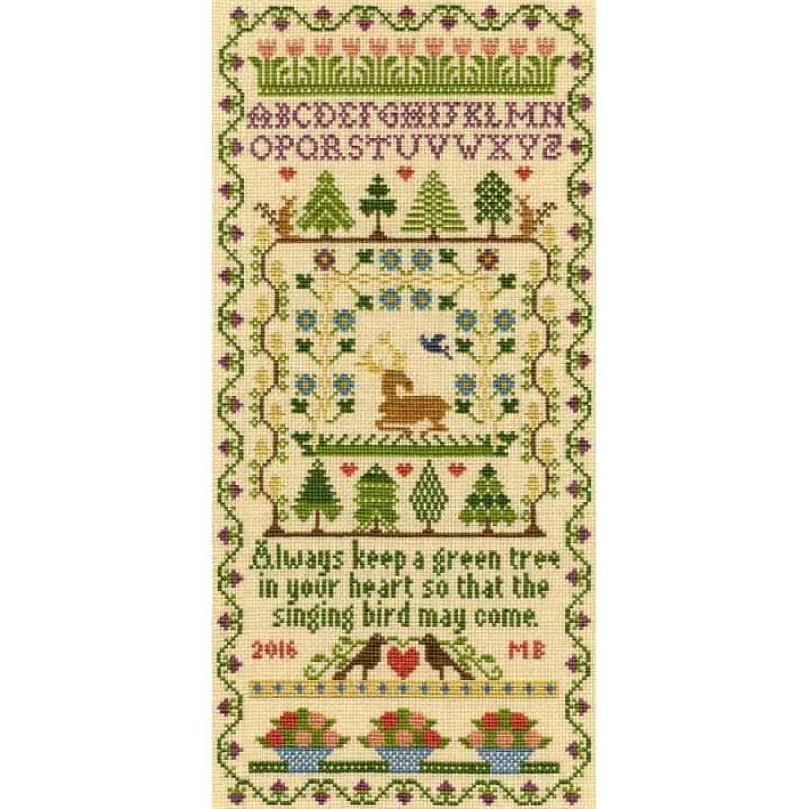 Набор для вышивания Green Tree (Зеленое дерево) 18 x 36 см Bothy Threads XS2