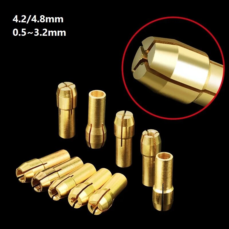 Набор цанговых патронов для электроинструмента из меди (3 set)4.2mm-10pcs