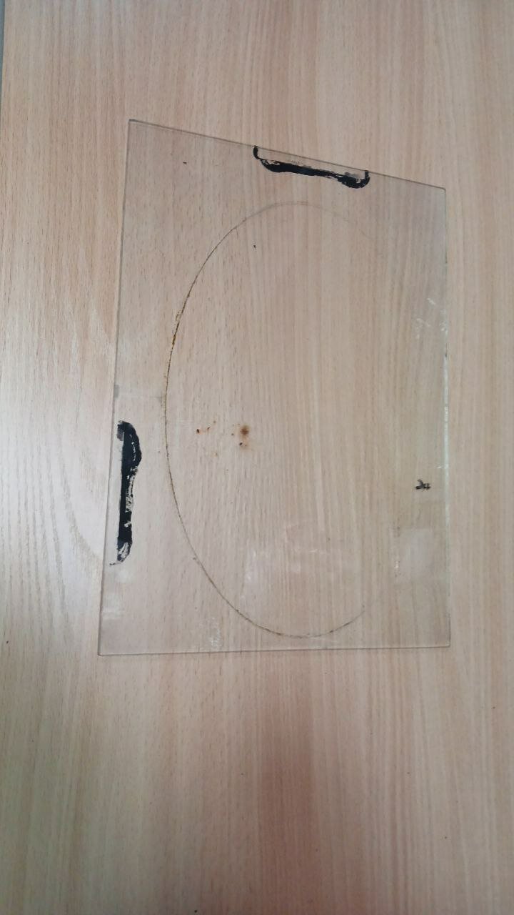 Стекло свч прозрачное 332*325*2.7