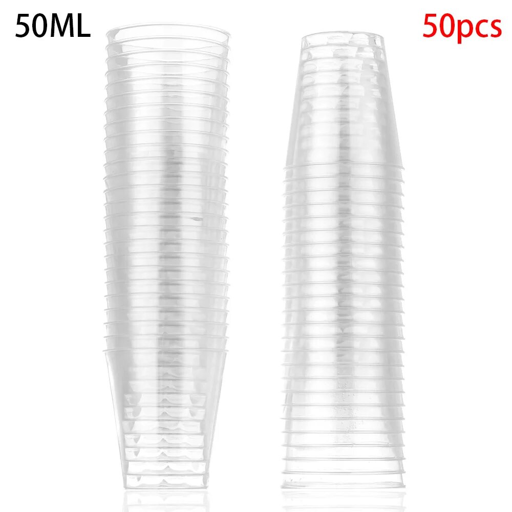 Многоразовые пластиковые стаканы 50 мл / 90 мл 50pcs 50ml