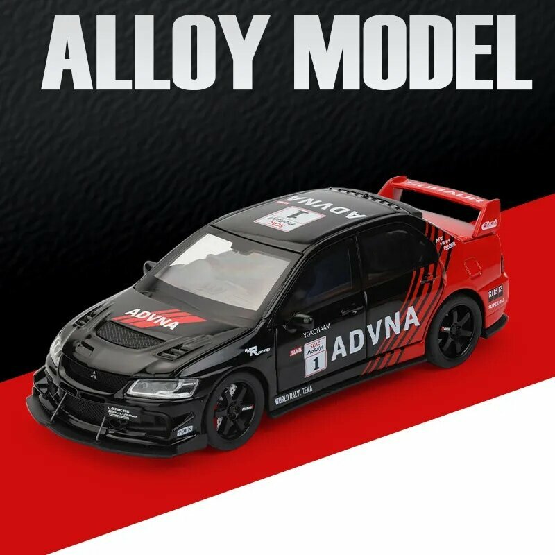 Игрушечная машинка 1:32 Mitsubishi Lancer Evolution Девятое поколение суперкаров модель автомобиля , С звуком и светом