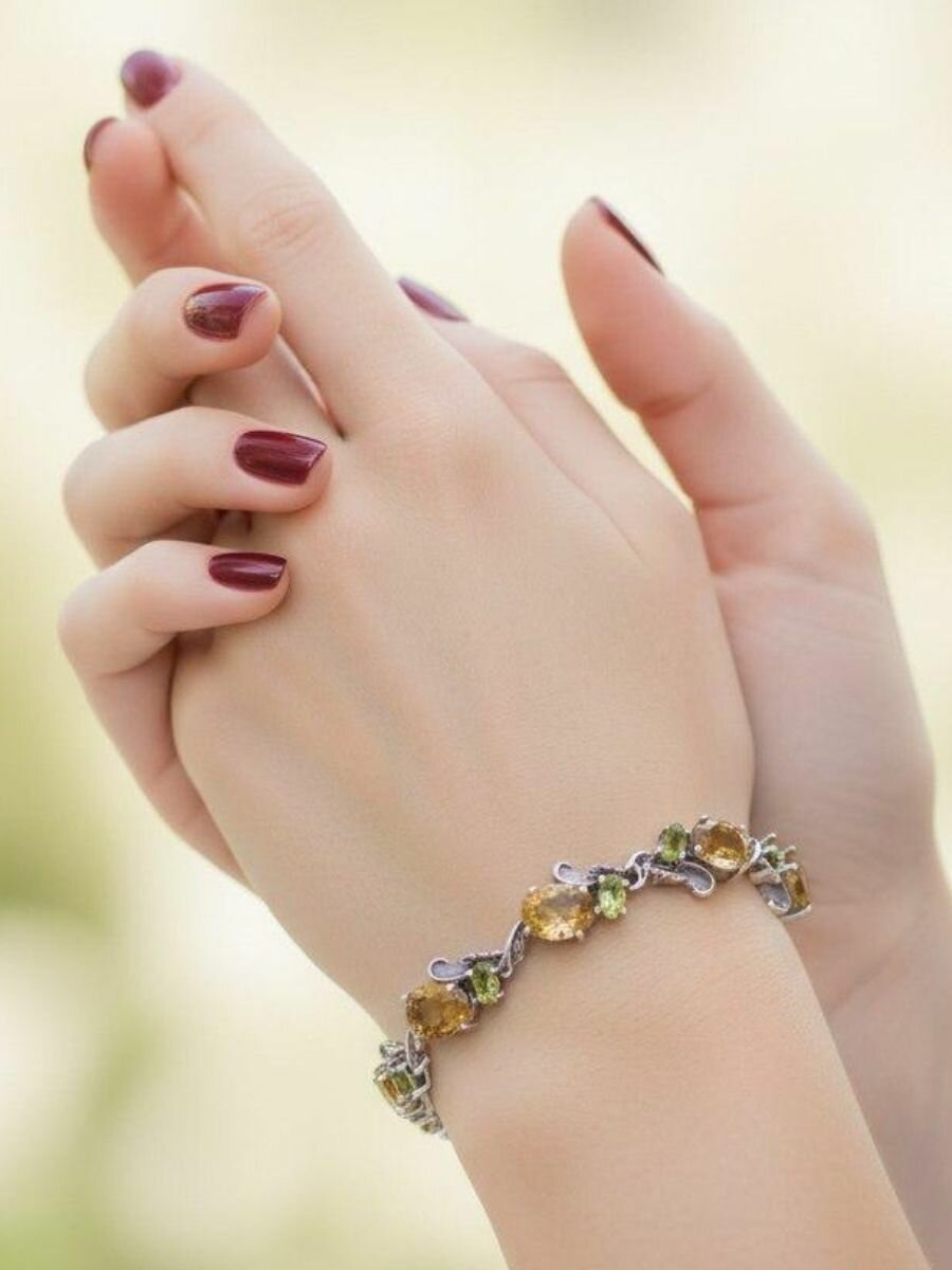 Браслет, серебро, 925 проба, родирование