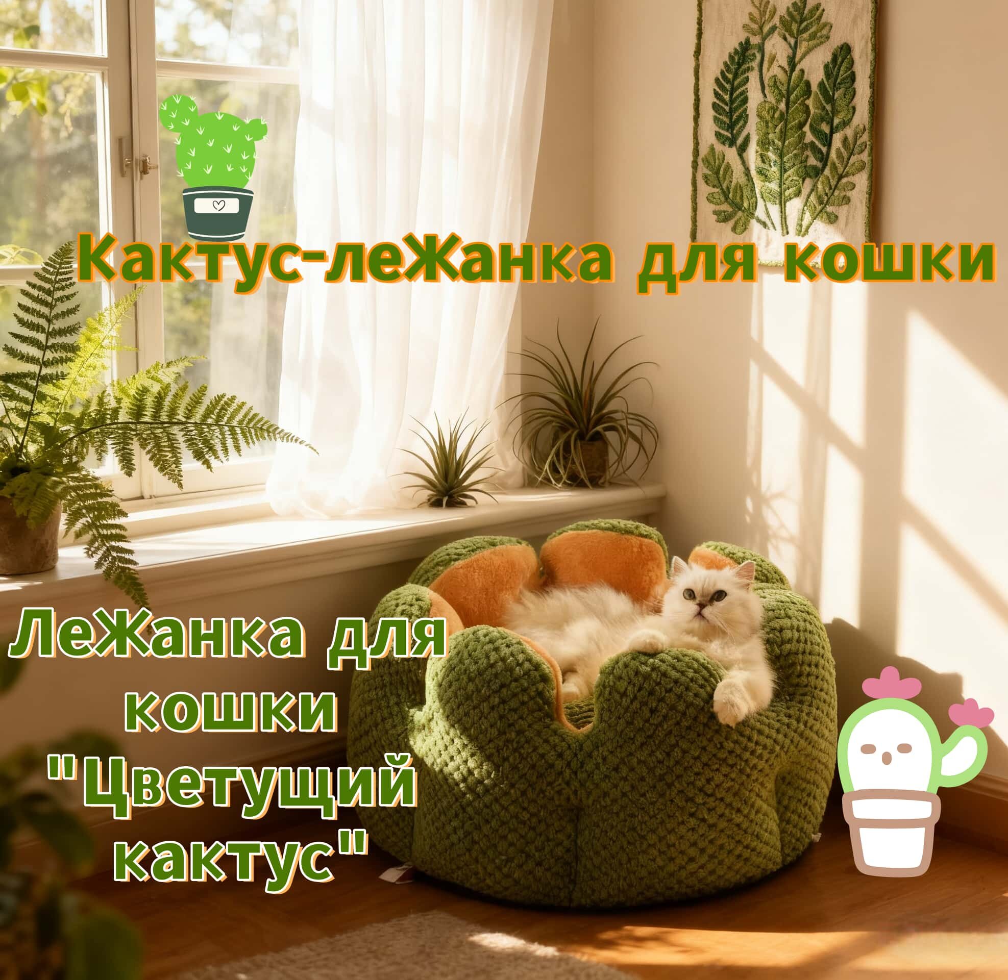 Кактус-лежанка для кошки