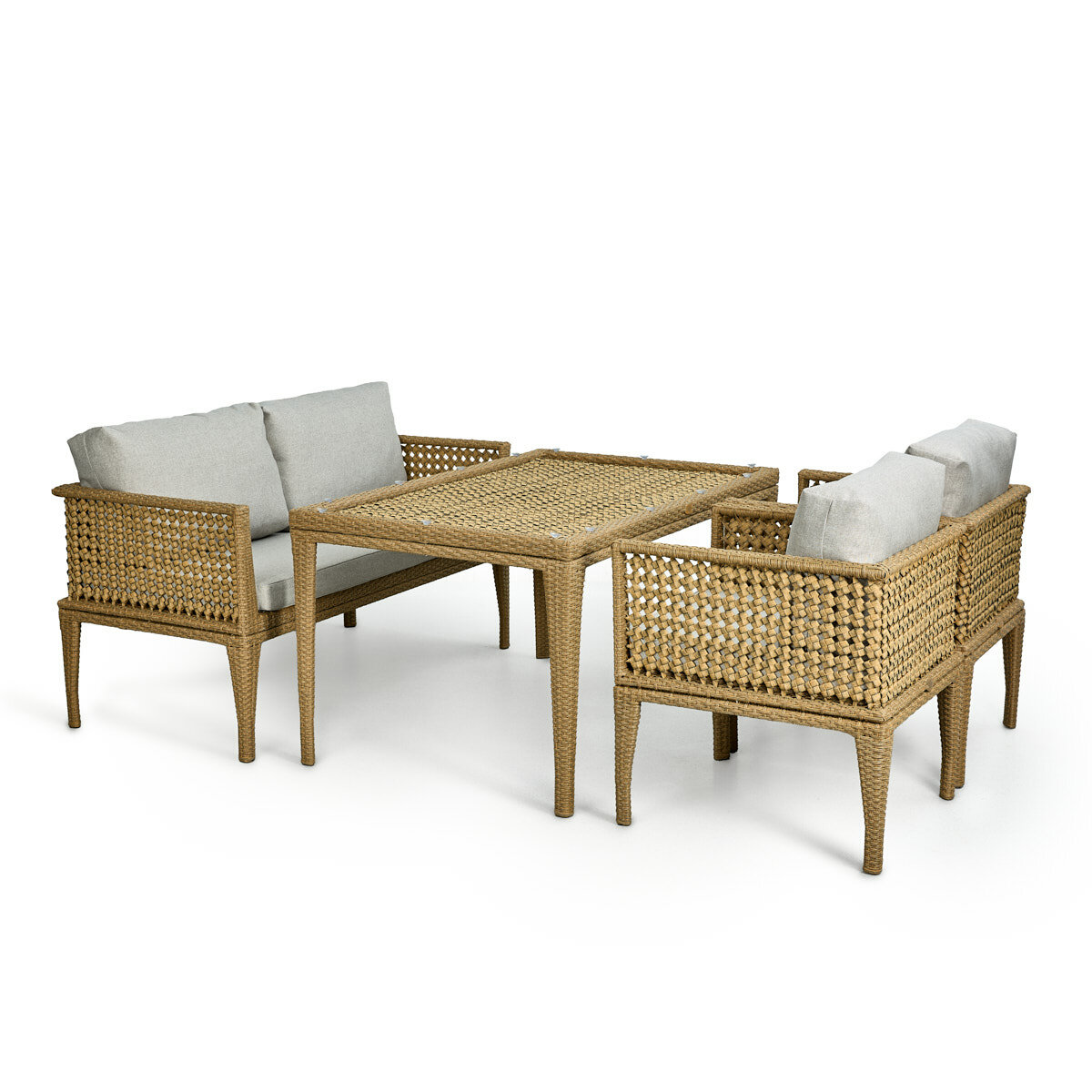 Столовый комплект LELE Бриз: 2-хместный диван, 2кресла, стол обеденный