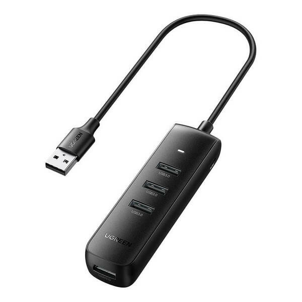 USB-разветвитель Ugreen CM416 USB 3.0 4-Port Hub, длина провода 25 см (10915) черный