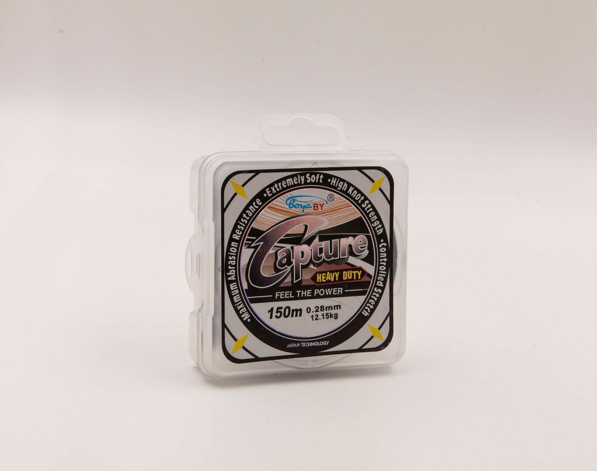Леска нейлоновая BoyaBY Capture 150м 0.28мм 12,15кг японская технология для зимней и летней рыбалки (высокая прочность).