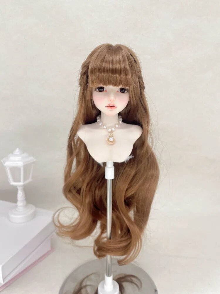 Кукольный парик, подходит для куклы BJD 1/4, размер головы 18-19.5 см, Светло - коричневый